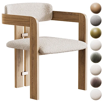 Brittany, swivel dining chair - Chair - 3D model