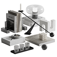 Decorative set with Fonte Table Lamp - Decorative set - 3D model