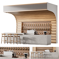 Bar counter 3 - Restaurant - 3D model