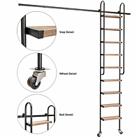 Mobile ladder Hafele - Staircase - 3D model