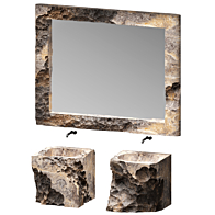 stone wash basin set2 - Wash basin - 3D model