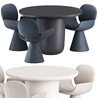 Kitchenette Wossner Salita - Table + Chair - 3D model