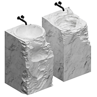 stone wash basin set2 - Wash basin - 3D model