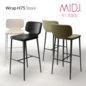 Wrap H75 Stool / MIDJ in Italy - Chair - 3D model