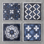 01. Picture Pjatteryd Blue Patterns - Frame - 3D model