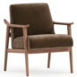 Velvet Walnut Armchair Chocolate - Arm chair - 3D model