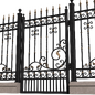 Classic style fence with wrought iron railing - Fence - 3D model
