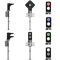 Dwarf traffic light, pack No. 1 - Urban environment - 3D model