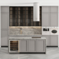 Kitchen smeg gray - Kitchen - 3D model