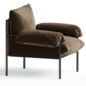 Metal & Velvet Lounge Chair Chocolate - Arm chair - 3D model