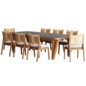Roc Outdoor Dining Table And Chairs - Table + Chair - 3D model