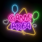 Game area neon sign - Neon - 3D model