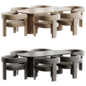 William Chair Retehome and Adele Opex Table - Table + Chair - 3D model