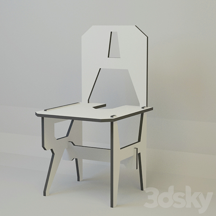 The word Chair - Chair - 3D model