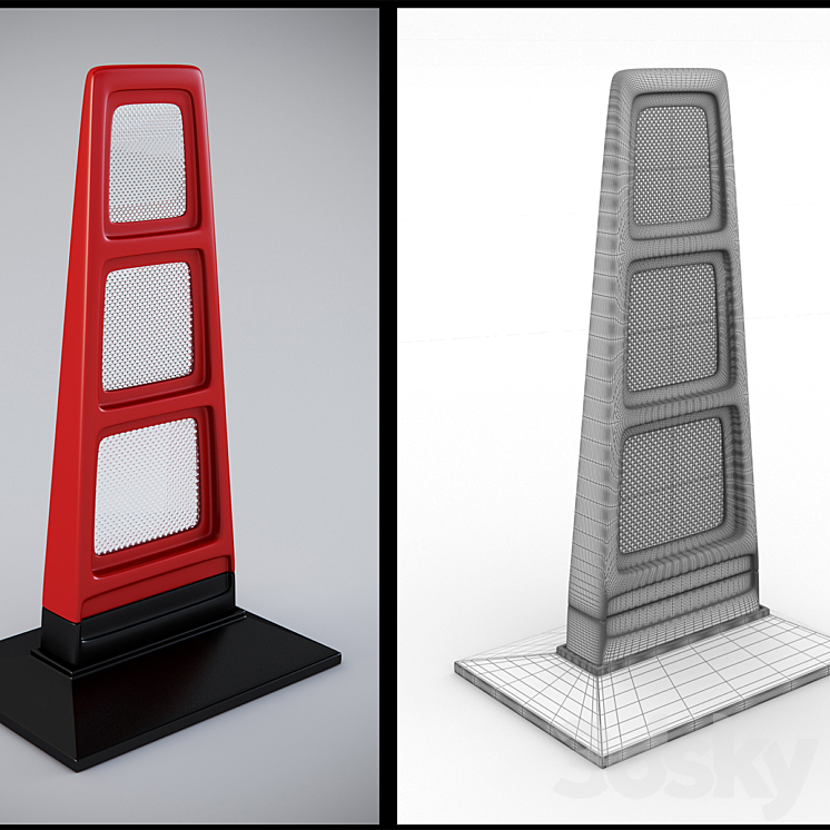 Road guard - Urban environment - 3D model