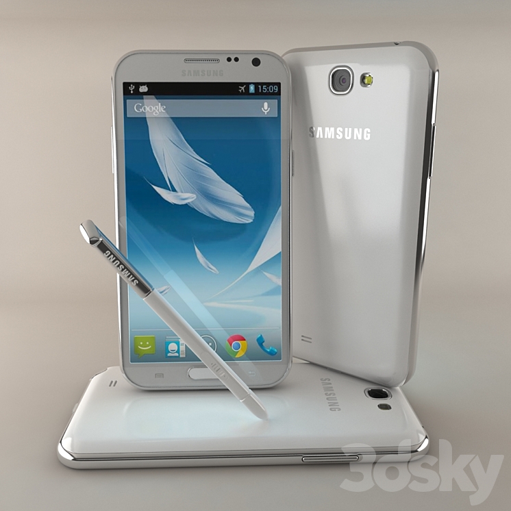 Samsung N7100 Note II - Phones - 3D model