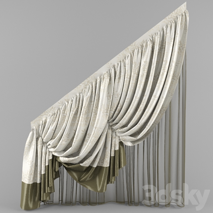 blinds for roof window - Curtain - 3D model