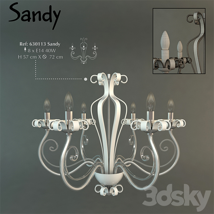 Sandy - Pendant light - 3D model