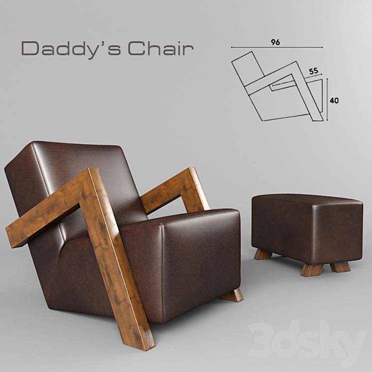 Daddy's chair - Arm chair - 3D model