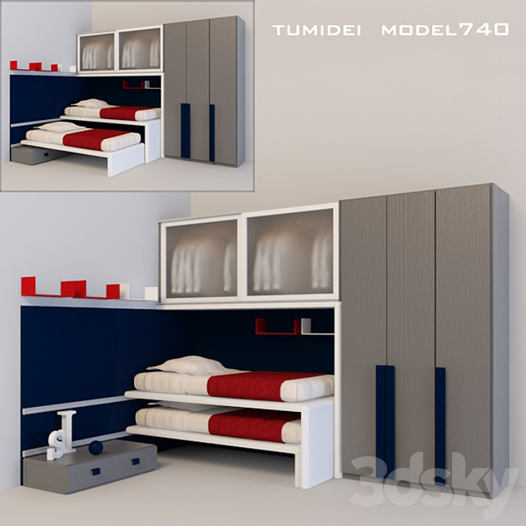 tumidei model 740 - Full furniture set - 3D model