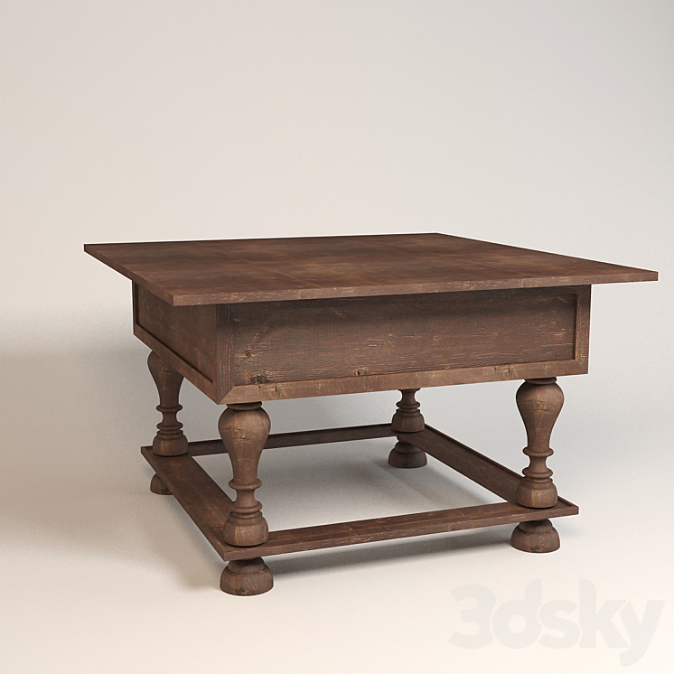 table in the old Russian style - Table - 3D model