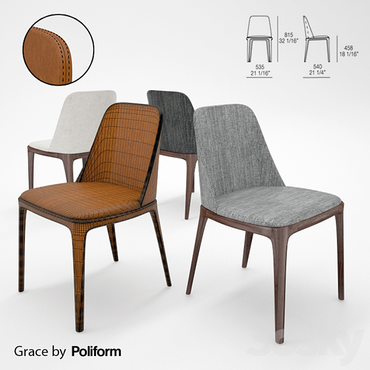 Poliform / GRACE - Chair - 3D model