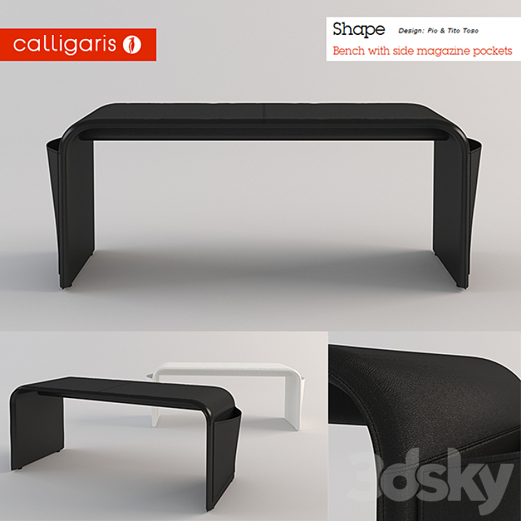 Calligaris Shape bench - Other soft seating - 3D model