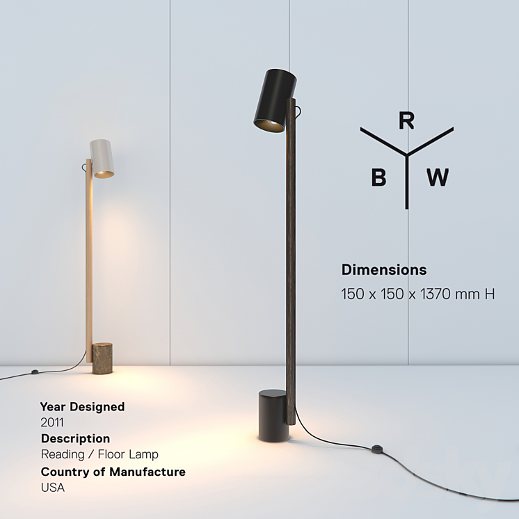 Rich brilliant willing-quart floor lamp - Floor lamp - 3D model