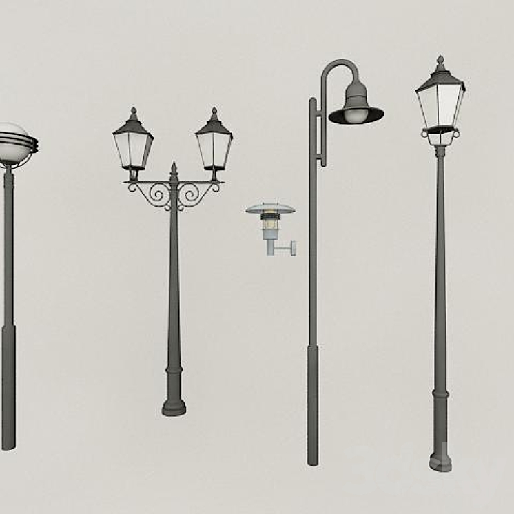 street lamps - Street lighting - 3D model