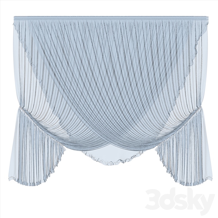 Tulle - Curtain - 3D model