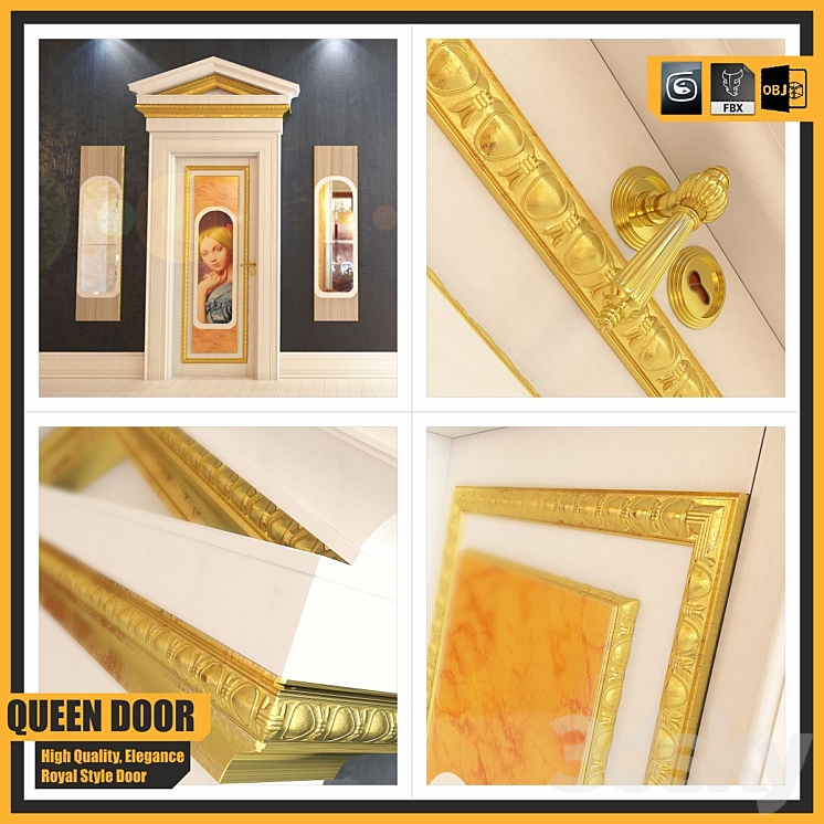 Queen Door - Doors - 3D model