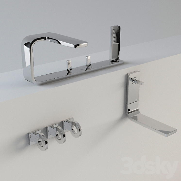 noken set faucets and hooks. - Faucet - 3D model