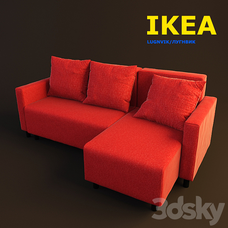 LUGNVIK sofa bed - Sofa - 3D model