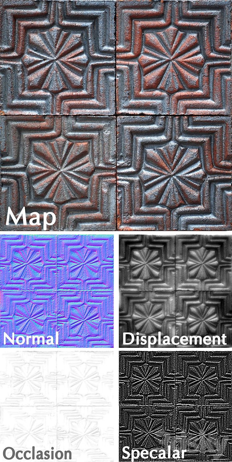 Texture Brick - Number 10 - Tile - 3D model