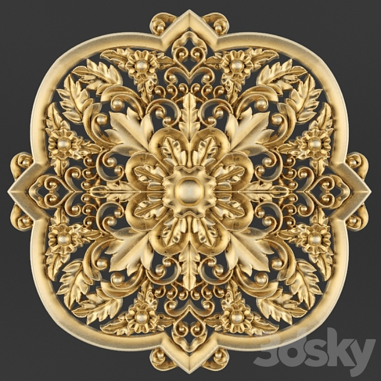Stucco ceiling. - Decorative plaster - 3D model