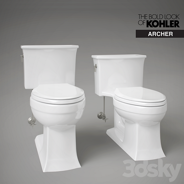 KOHLER Archer Toilets - Toilet and Bidet - 3D model