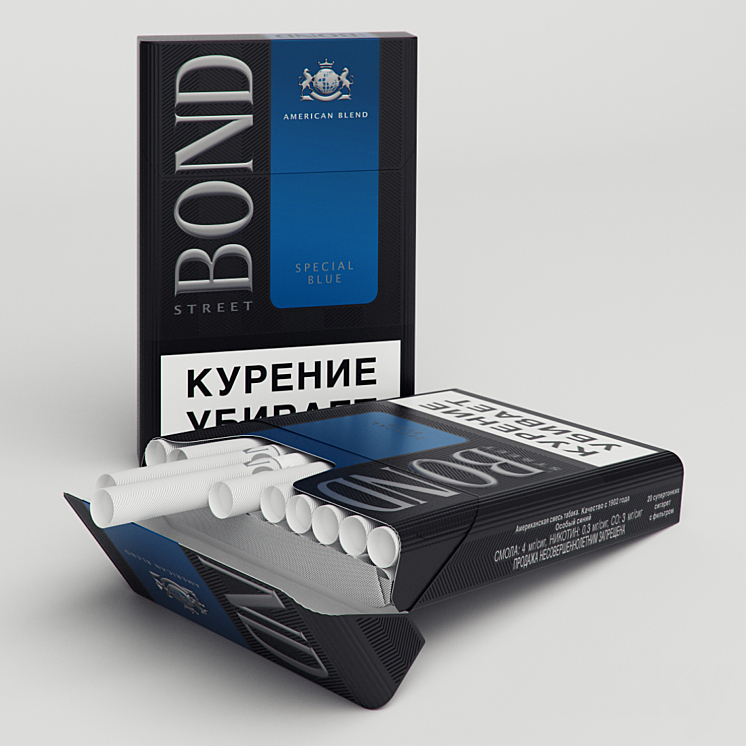 Pack of cigarettes Bond Spesial Blue - Miscellaneous - 3D model