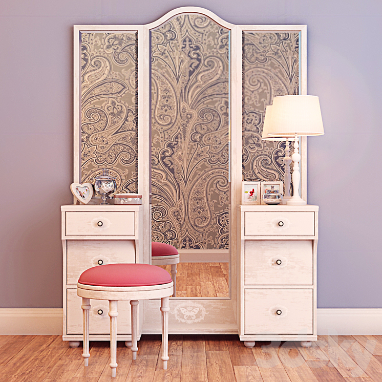 Pier-glass - Dressing table - 3D model