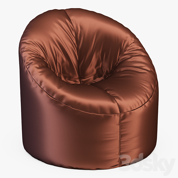 Poof Oxford bag - Arm chair - 3D model