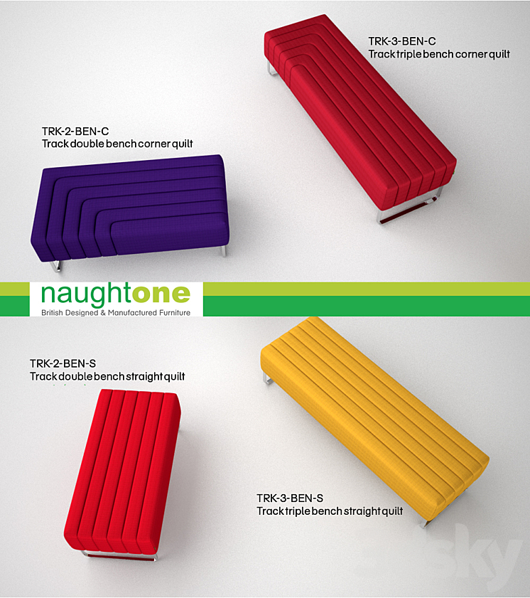 Naughtone Track Bench - Other soft seating - 3D model