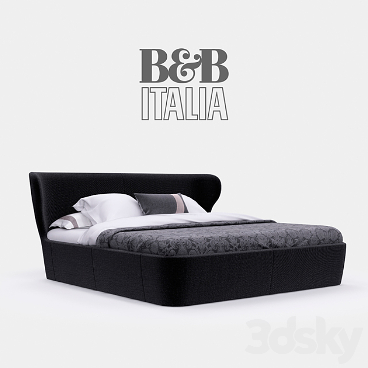 B & B italia, Papilio Bed - Bed - 3D model