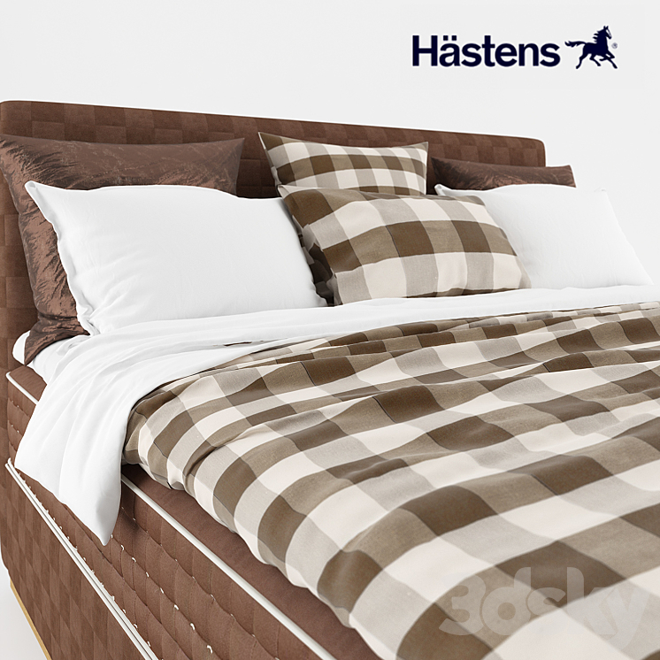 HASTENS BED + MATRESS + BEDCLOTHES - Bed - 3D model