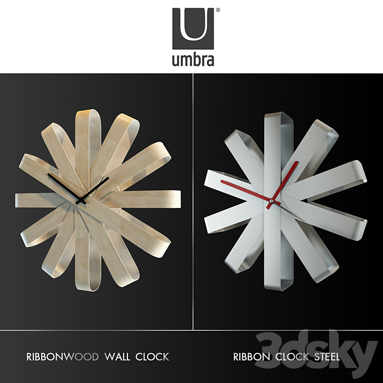 UMBRA RIBBON CLOCK - Watches & Clocks - 3D model