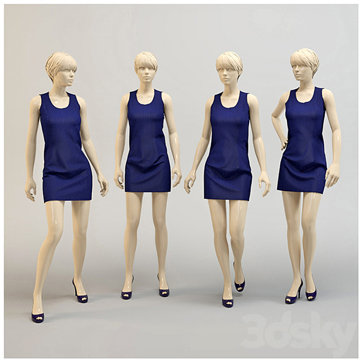 Modern dress. - Clothes - 3D model