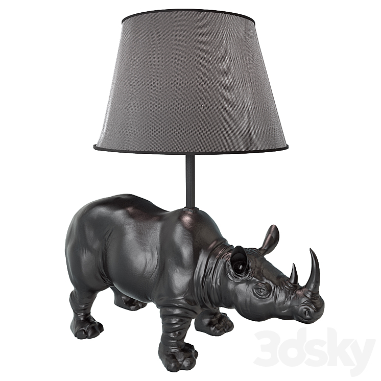 Lamp "Rhinoceros" - Table lamp - 3D model