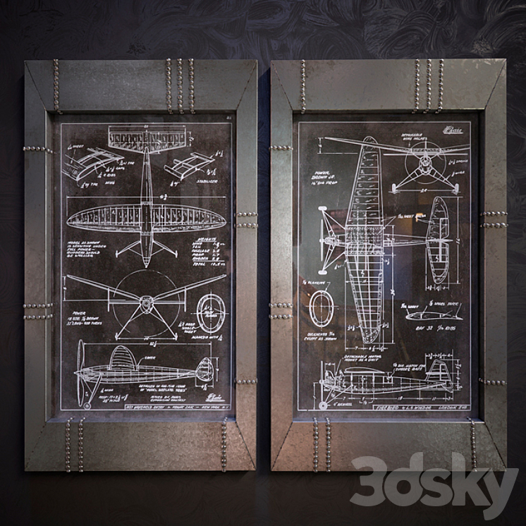 Aeronautic Blueprints pictures - Frame - 3D model