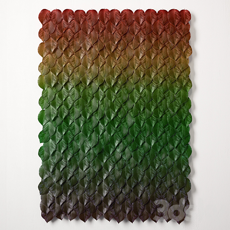 Panel of leaves - Other decorative objects - 3D model