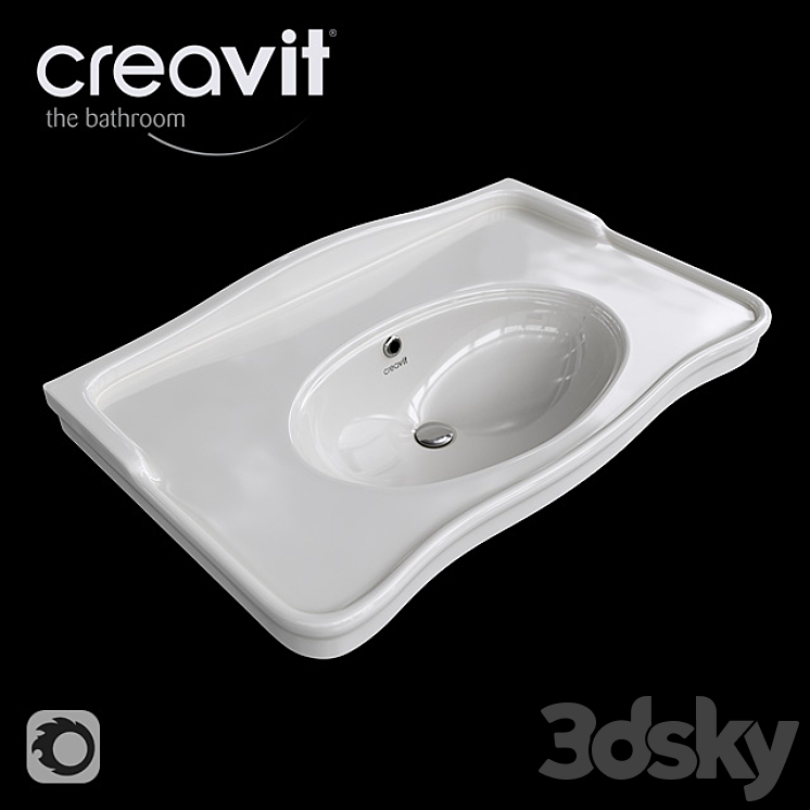 Washbasin Antik, Creavit - Wash basin - 3D model