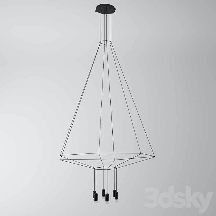 Vibia Wireflow 0304 - Pendant light - 3D model