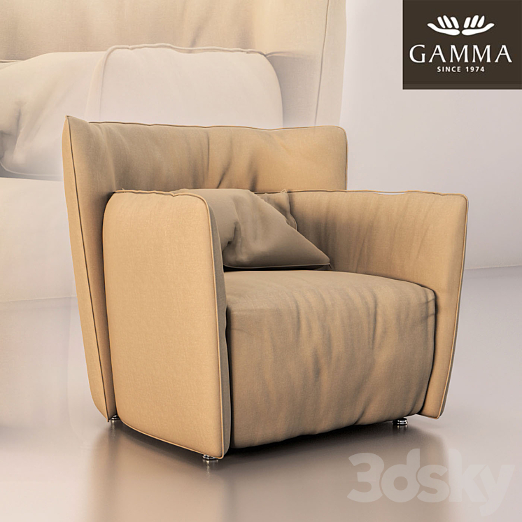 Gamma Tulip - Arm chair - 3D model